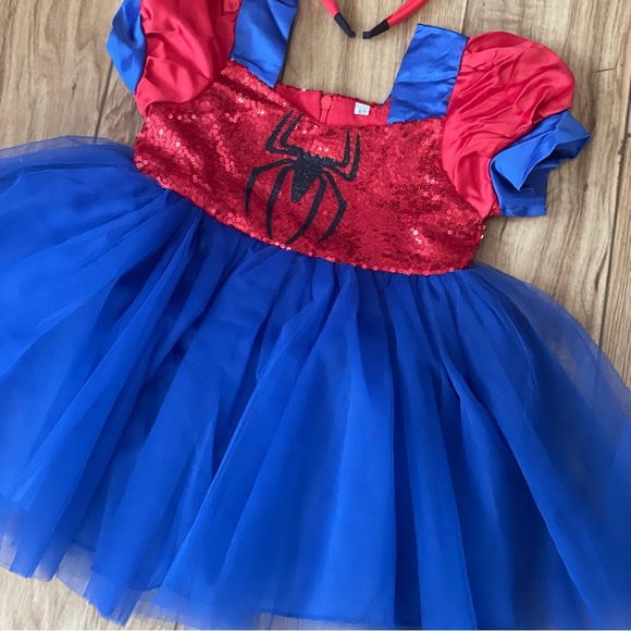 Dresses | Spiderman Tutu Costume For Toddler Girls Party Dress With ...